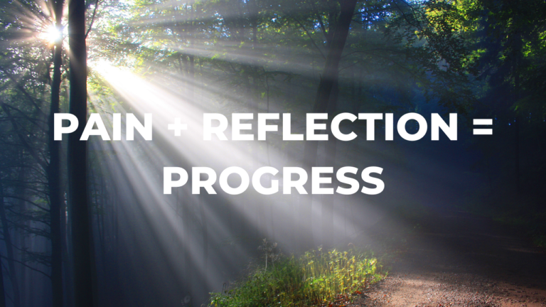 PAIN + REFLECTION = PROGRESS - Rania Lababidy